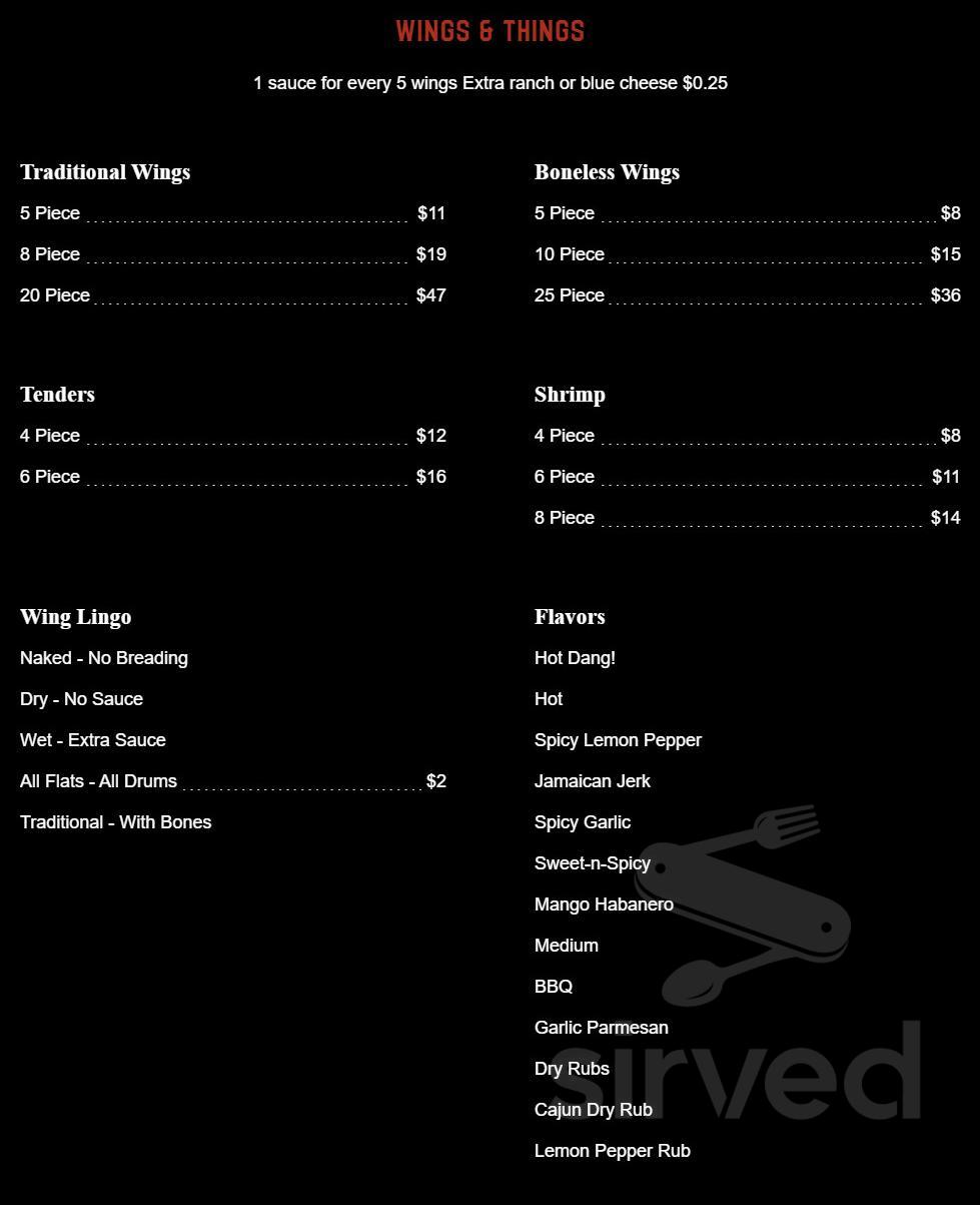 Menu - La Grange TX's Jay Dee’z Sports Grill | Sirved