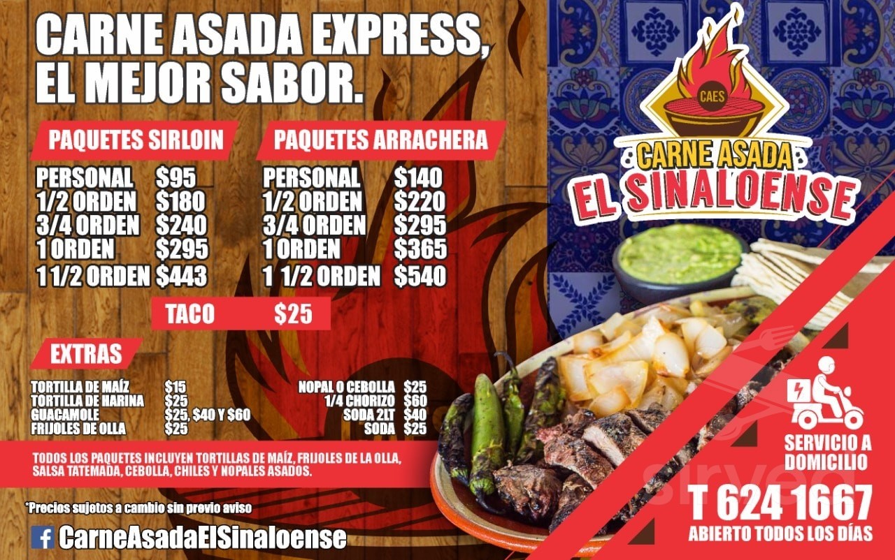 Carne Asada el Sinaloense menu in 22414 Tijuana, B.C., Mexico