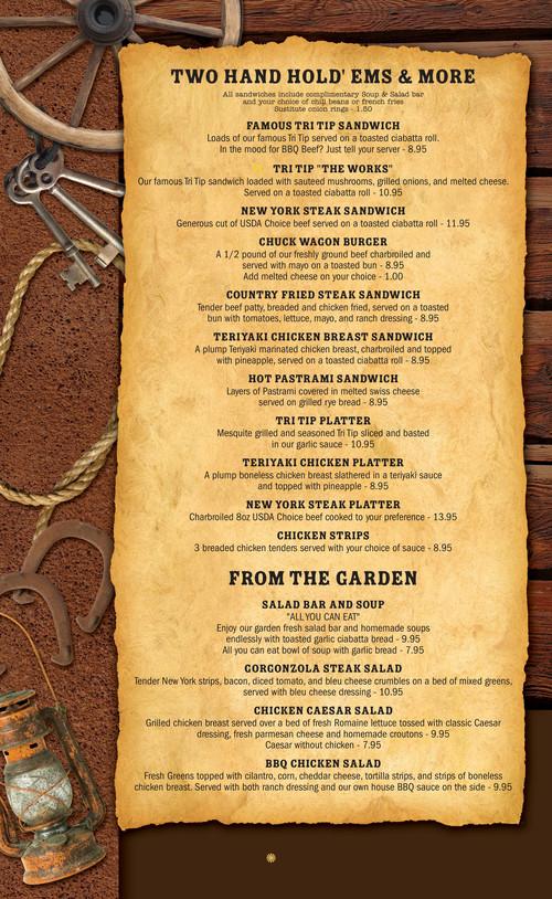House of Beef menu in Oakdale, California, USA