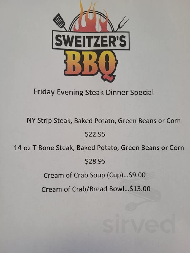 Rolling Racks BBQ menu in Oakland, Maryland, USA