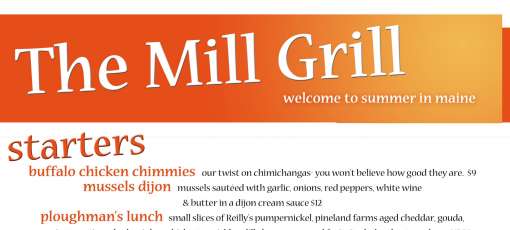 Menu for Run of the Mill Public House & Brewery in Saco, ME | Sirved