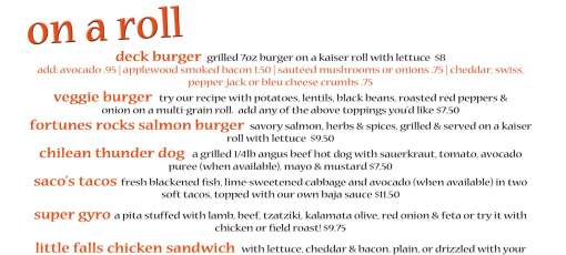 Menu for Run of the Mill Public House & Brewery in Saco, ME | Sirved