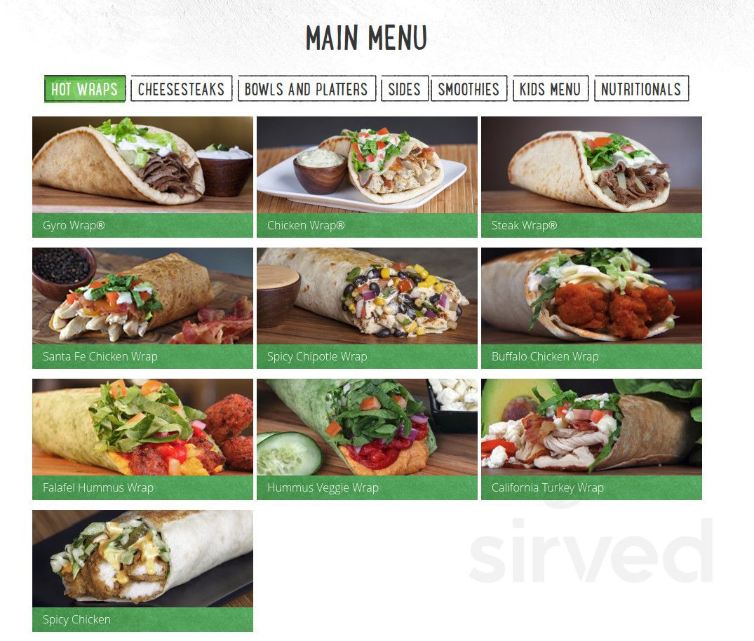 Gyro Wrap Great Wraps Menus In Savannah Georgia United States