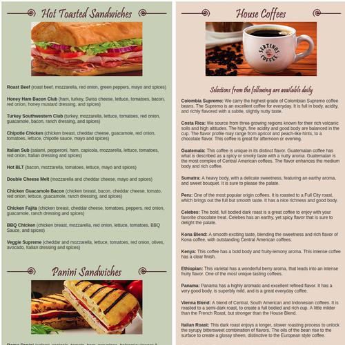 Sertinos Coffee (HEB Kiosk) menu in Beaumont, Texas, USA