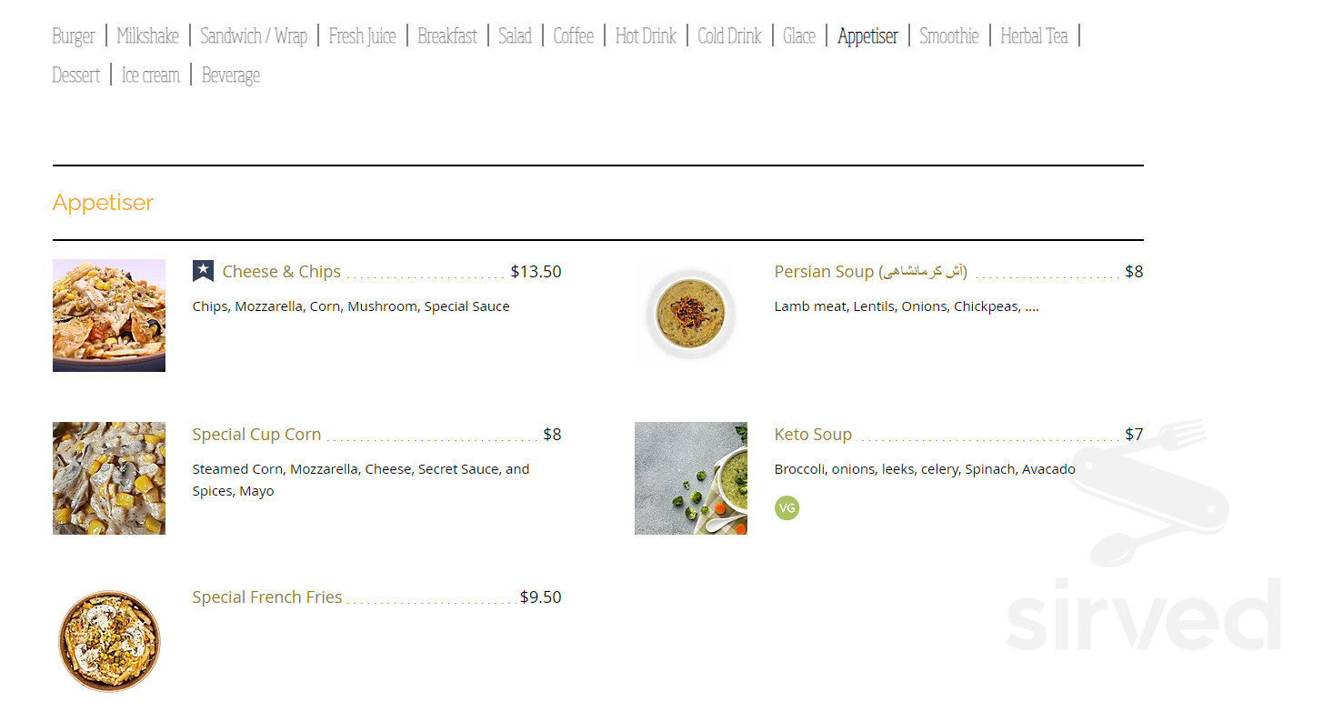 Menu for Next Stop Cafe in Winnipeg, MB | Sirved