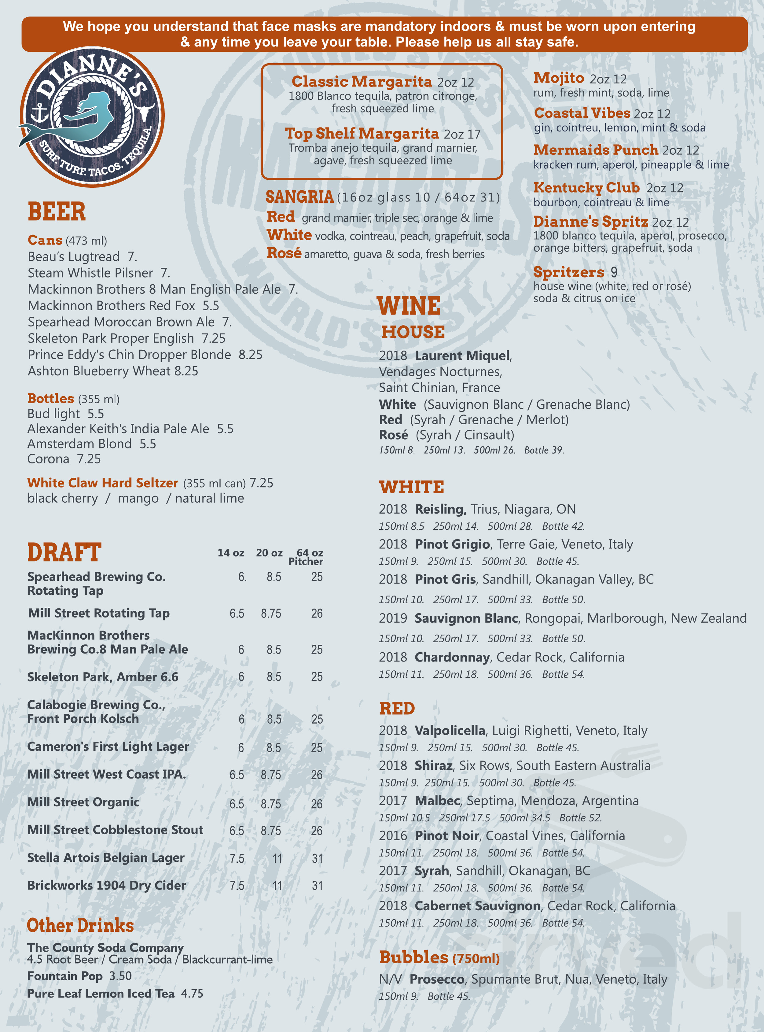 Menu - Kingston ON's Dianne's Fish Shack & Smokehouse | Sirved