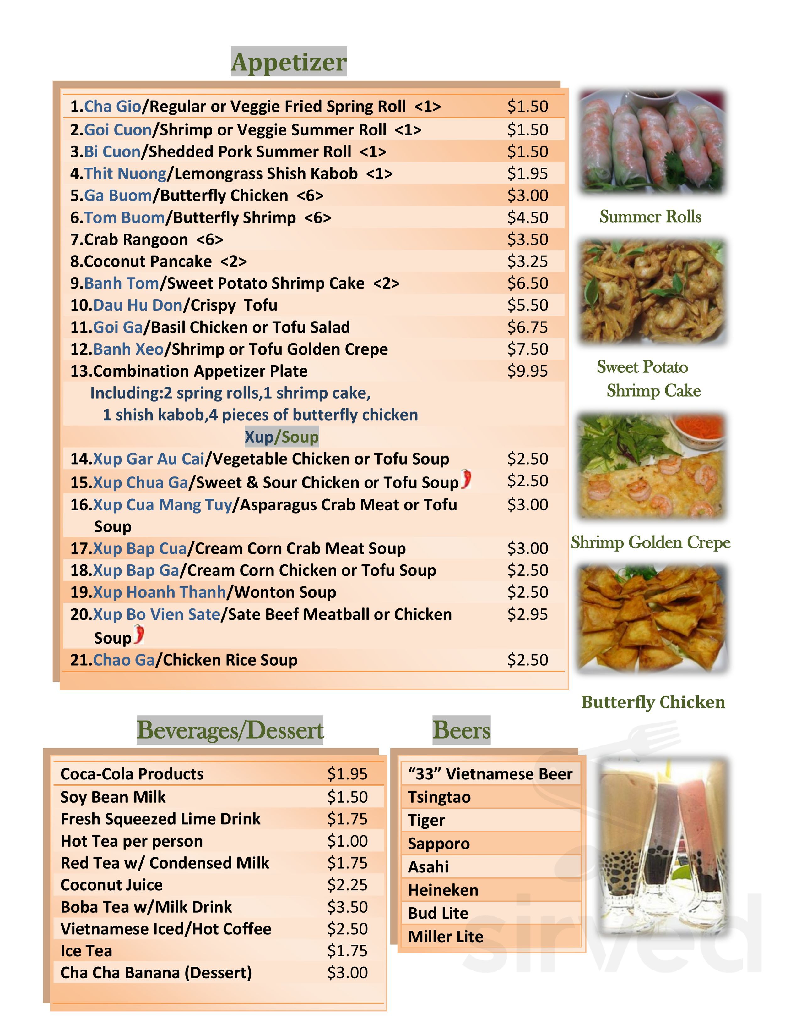 Pho Mi Vietnamese Restaurant menus in Dayton, Ohio, United States