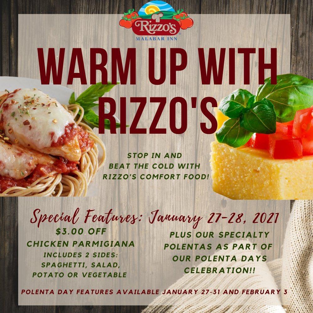 Rizzo's Malabar Inn menu in Crabtree, Pennsylvania, USA