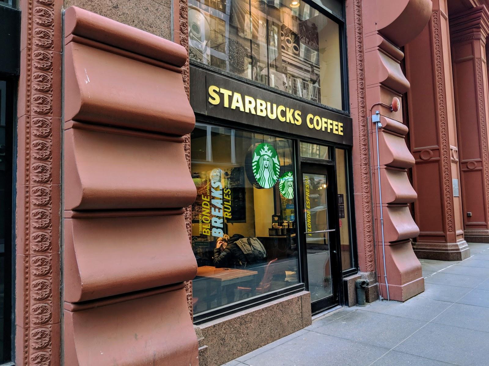 Starbucks menu in Chicago, Illinois, USA