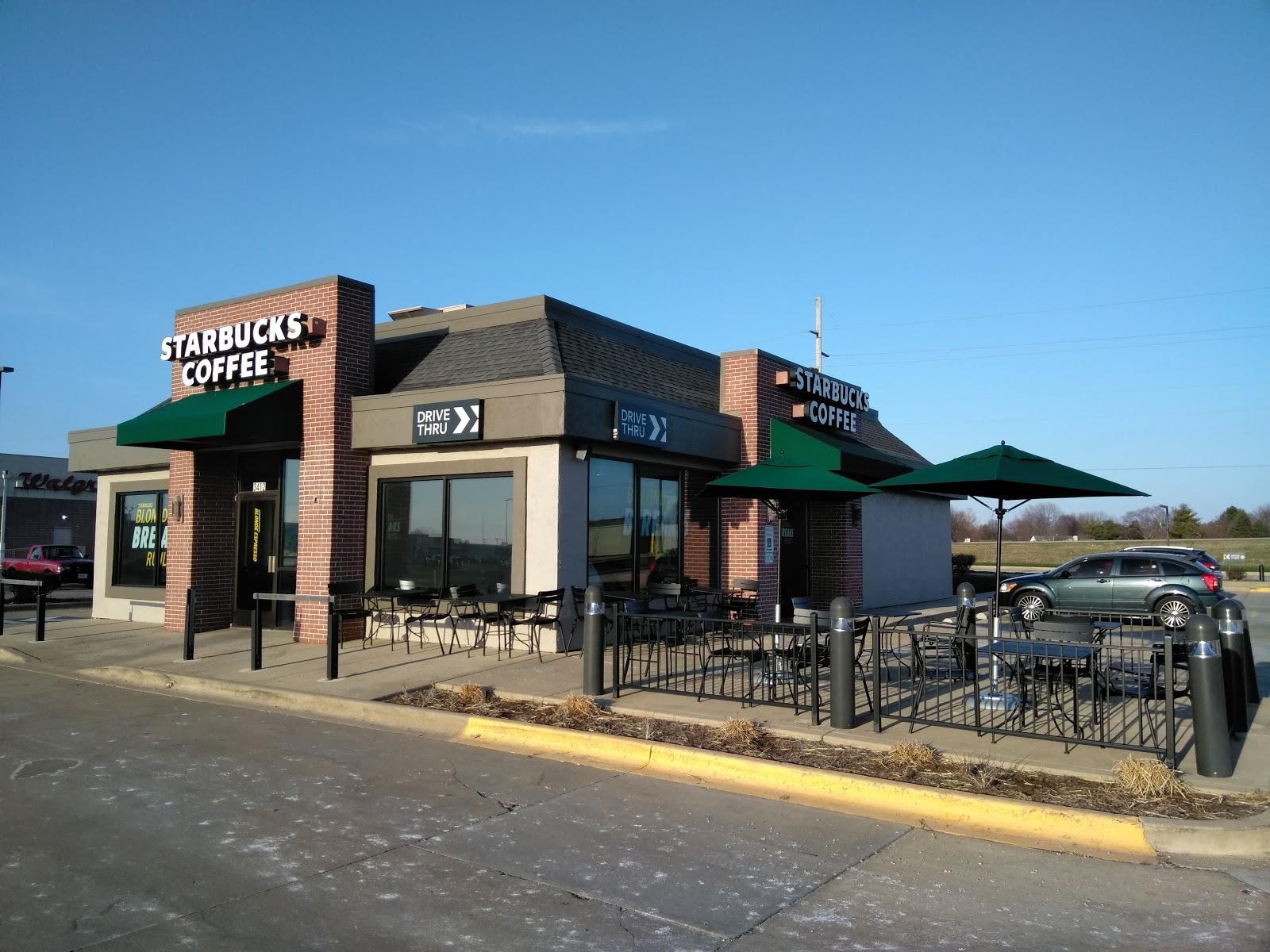 Starbucks menu in Springfield, Illinois, USA