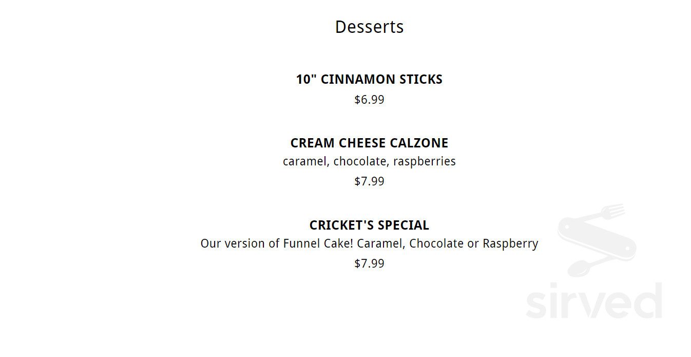 Menu - Birmingham AL's Little Italy's Pizza & Pints | Sirved