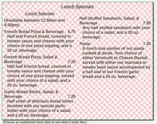 Val's Famous Pizza & Grinders menu in Chesterton, Indiana, USA