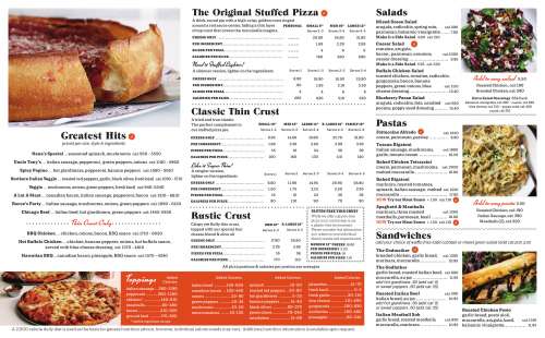 Nancy's Pizzeria menu in Douglasville, Georgia, USA