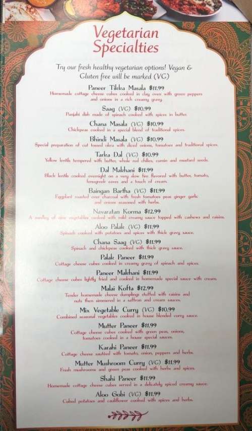 Kurry Shack menu in Philadelphia, Pennsylvania, USA