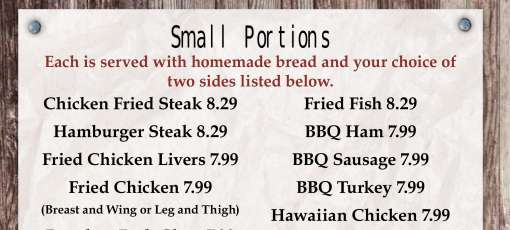 Menu For Sam S Original Restaurant In Fairfield Tx Sirved