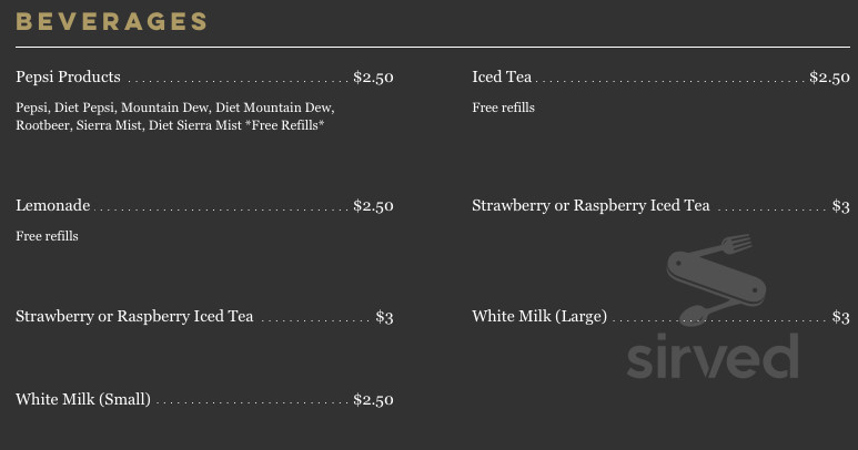 The Stockyard Grill & Saloon menu in Coon Valley, Wisconsin, USA