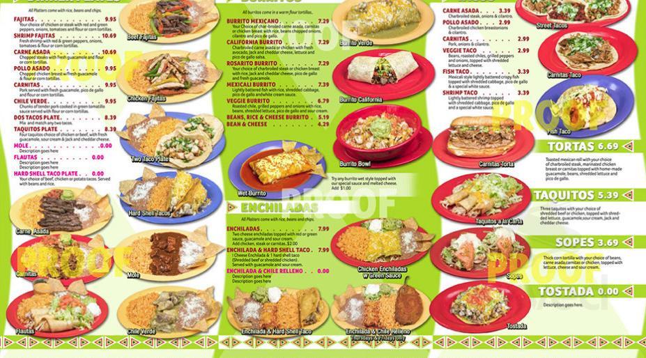 Chilitos Mexican Grill menu in Riverside, California, USA