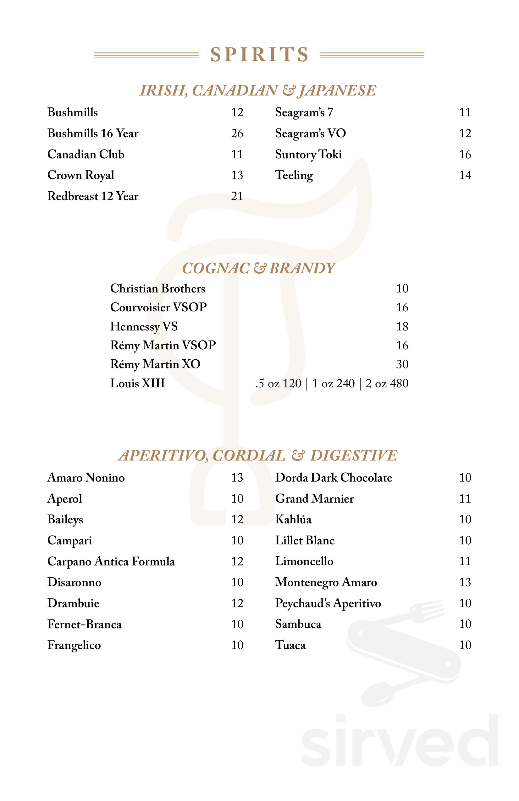 Menu - Ocala FL's Stirrups Restaurant | Sirved