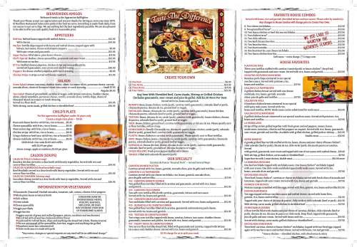 El Novillero Restaurant menu in Sacramento, California, USA