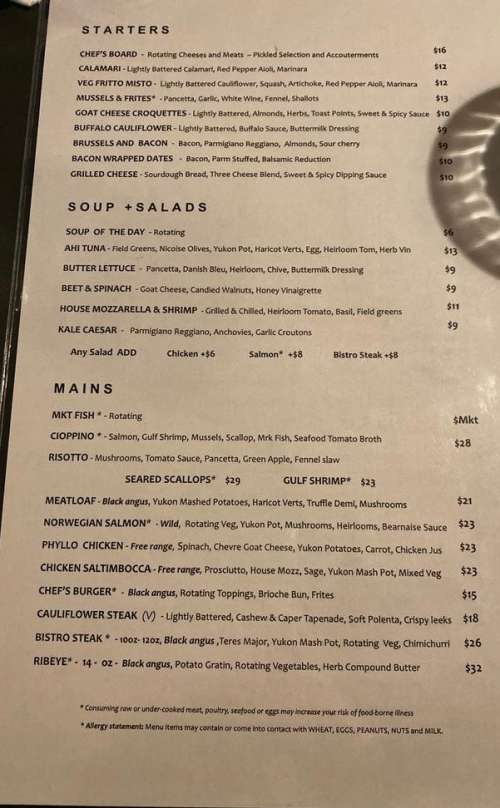 47 Scott and Scott & Co. menu in Tucson, Arizona, USA