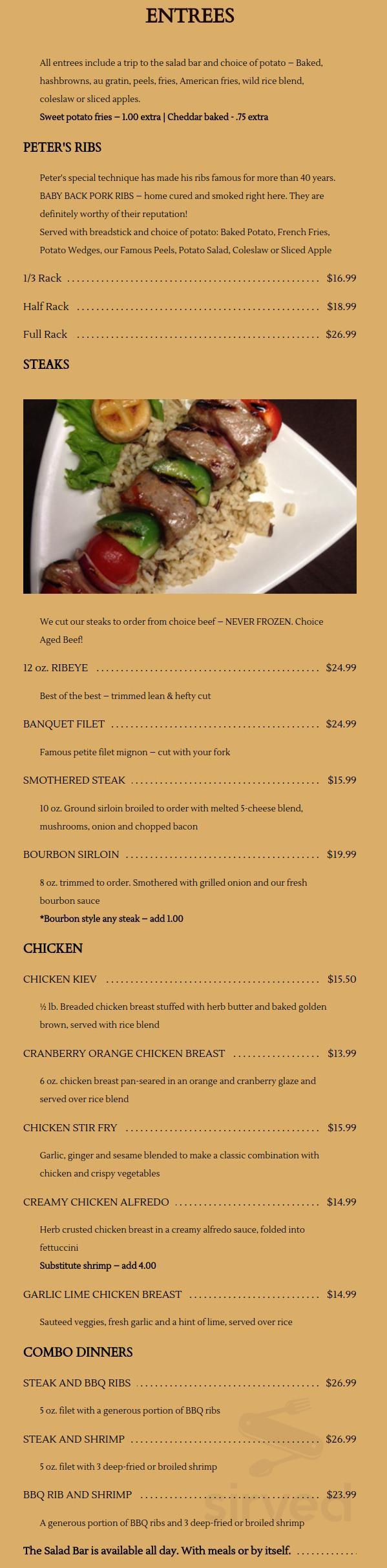 Peter's On Lake Ripley menus in Litchfield, Minnesota, United States
