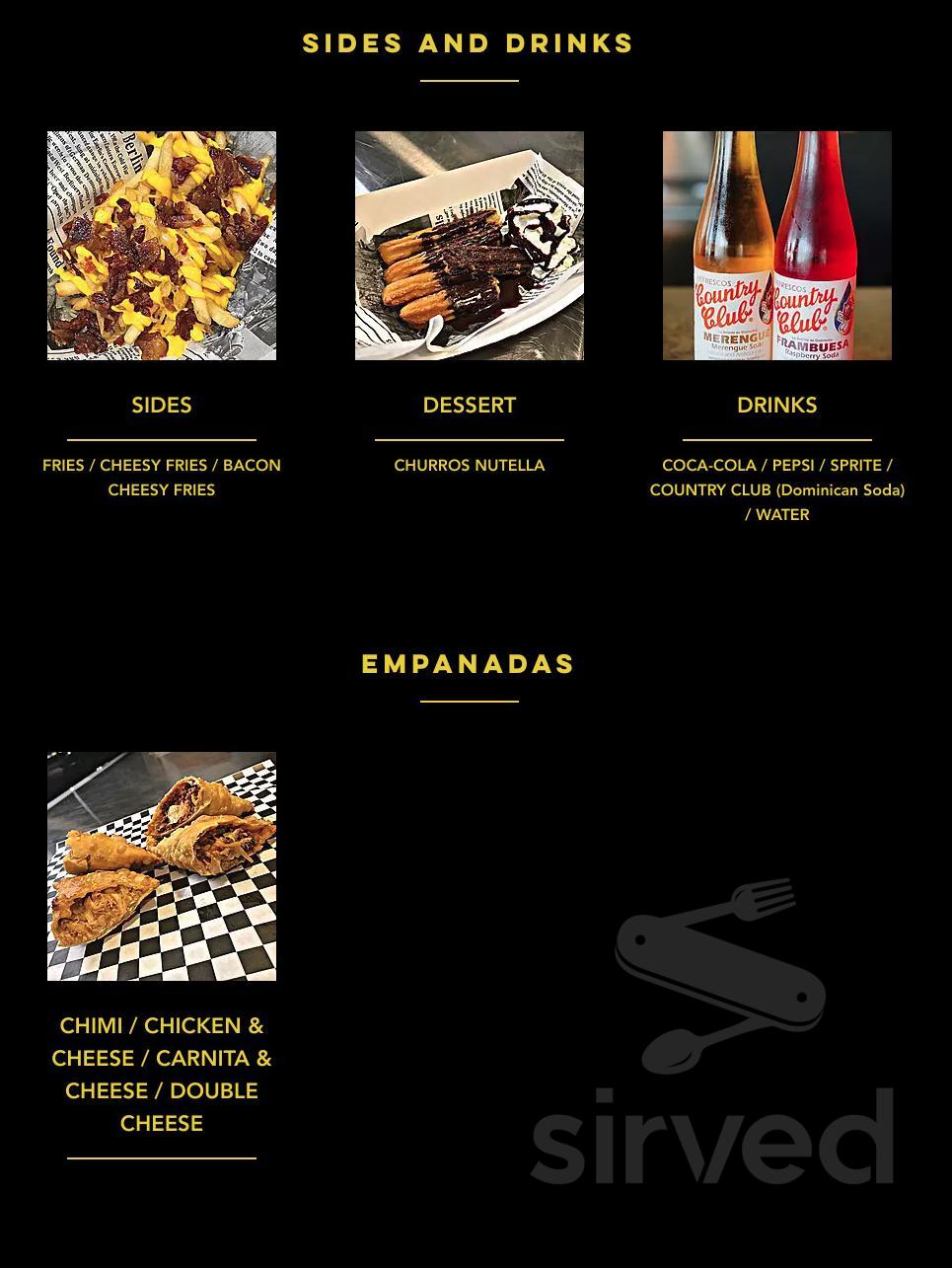 Menu for Homies Food Truck in Pembroke Pines, Florida, United States