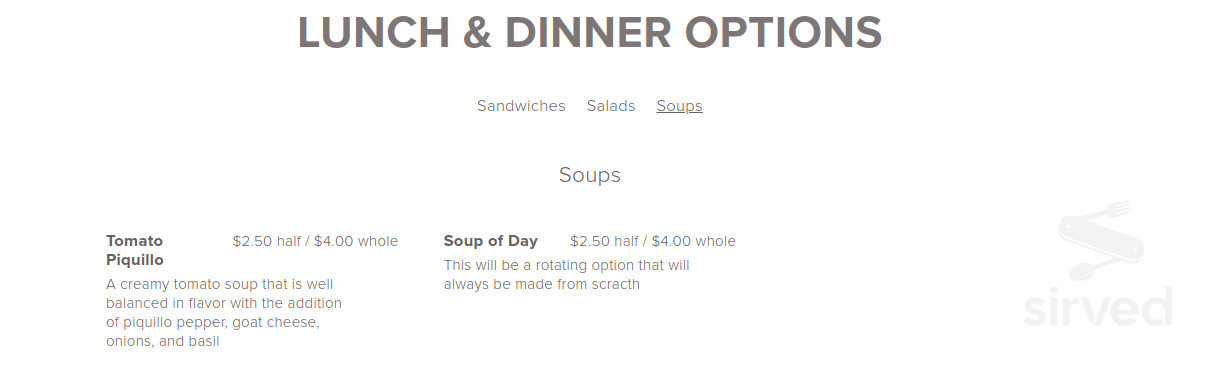 Menu - Covington GA's Bread and Butter Bakery | Sirved