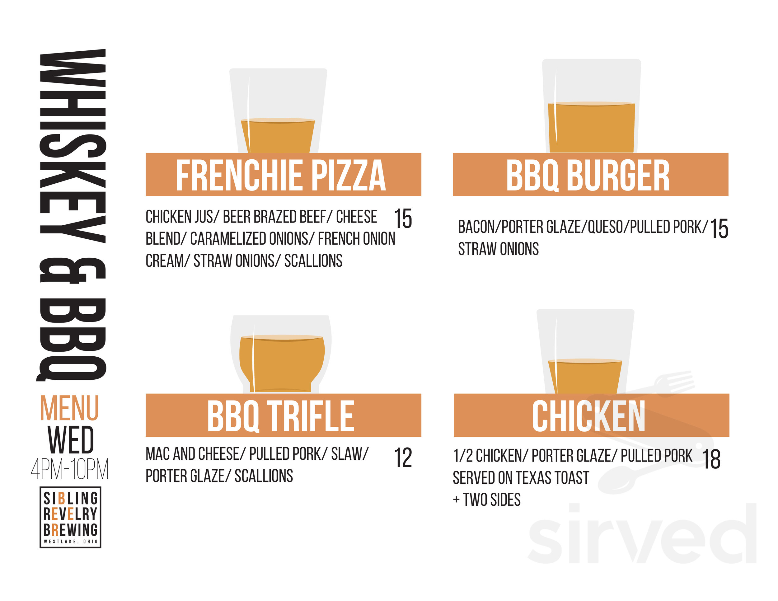 Sibling Revelry Brewing menu in Westlake, Ohio, USA