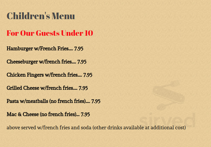 Sweetheart Inn menu in Methuen, Massachusetts, USA