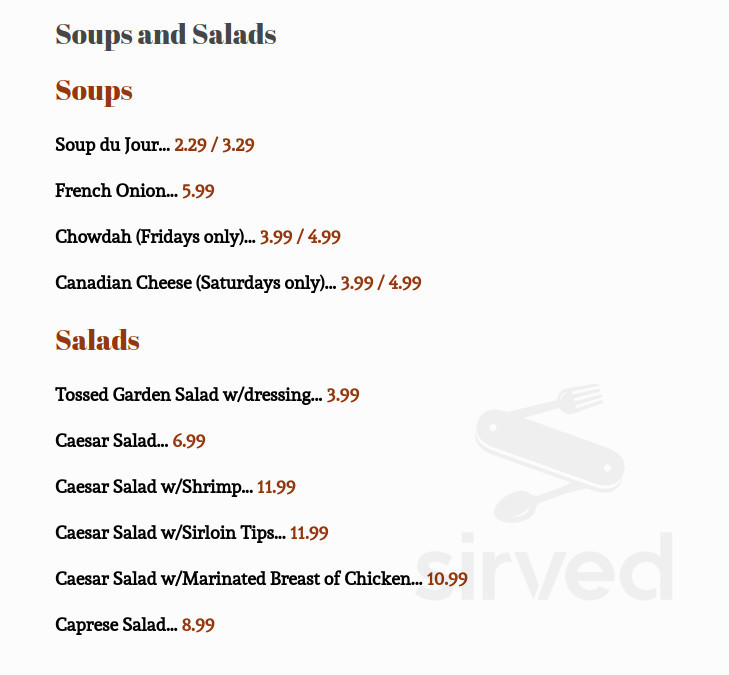 Sweetheart Inn menus in Methuen, Massachusetts, United States