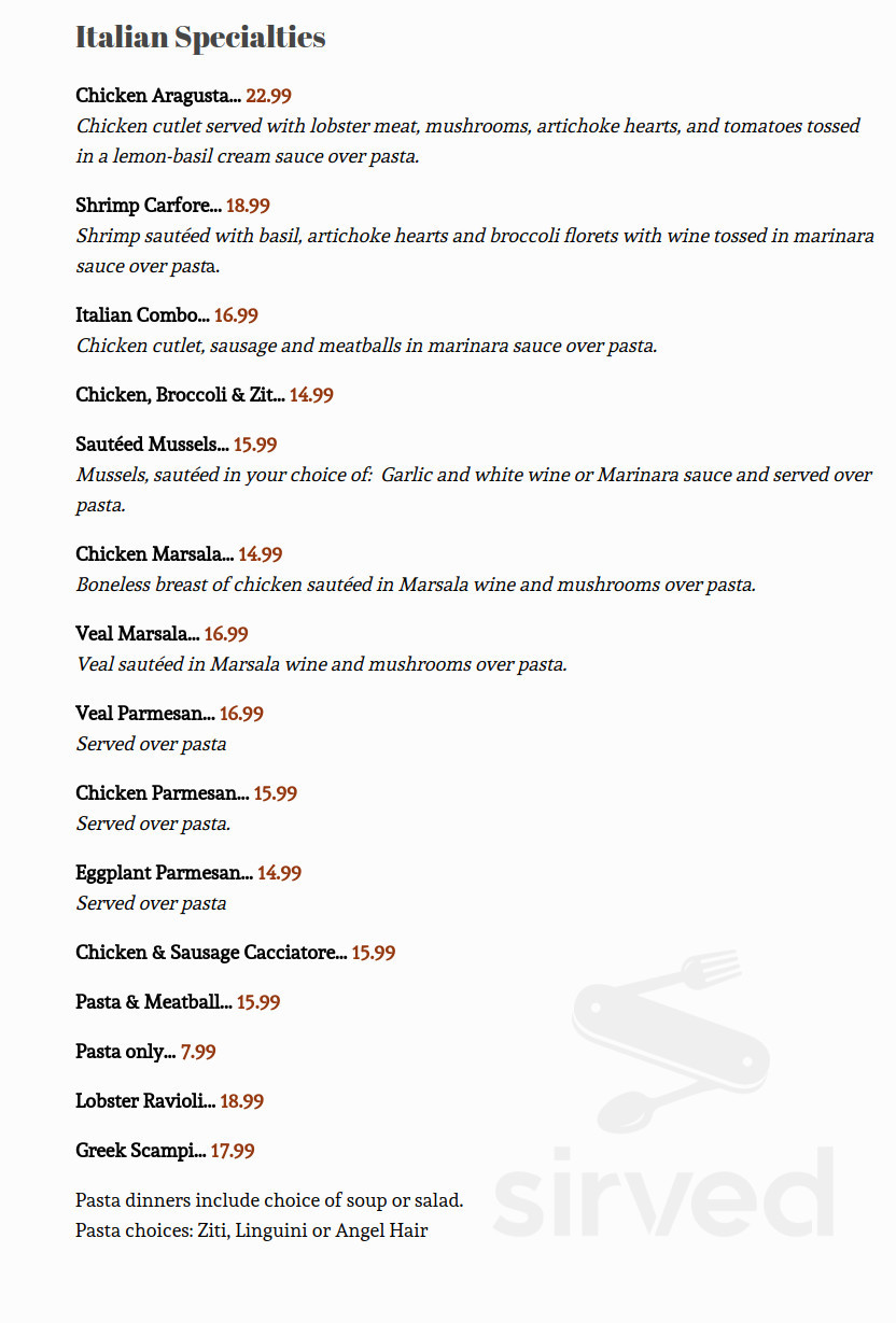 Sweetheart Inn menus in Methuen, Massachusetts, United States