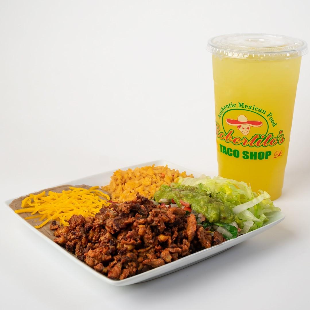 Robertito's Taco Shop menu in Fresno, California, USA