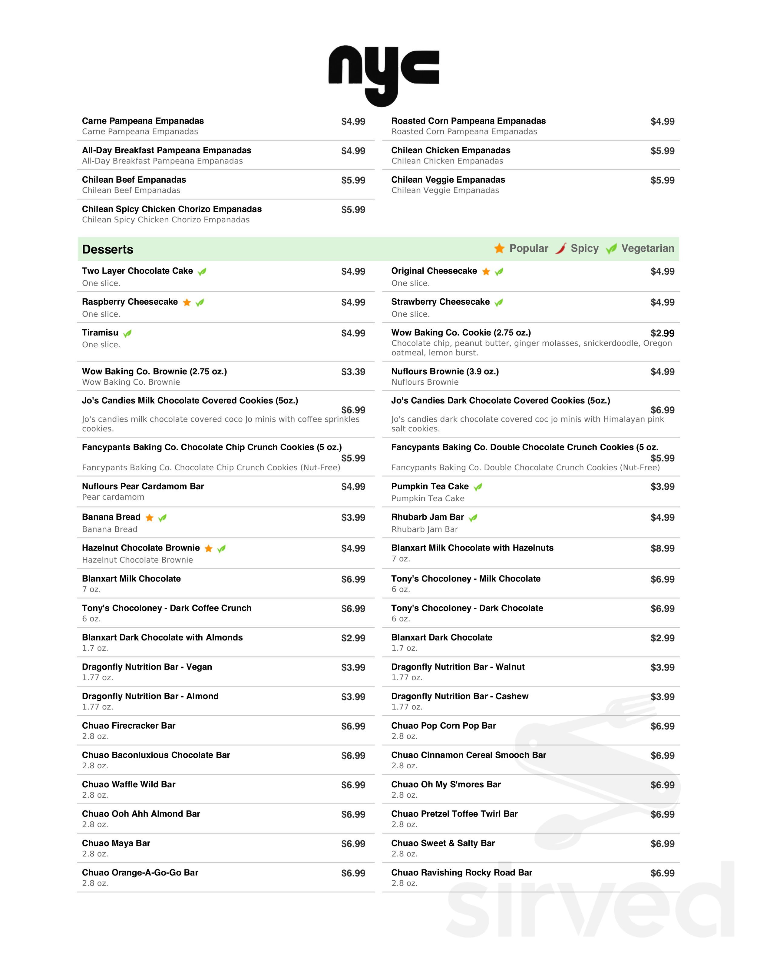 Nyc Deli Market menu in Seattle, Washington, USA