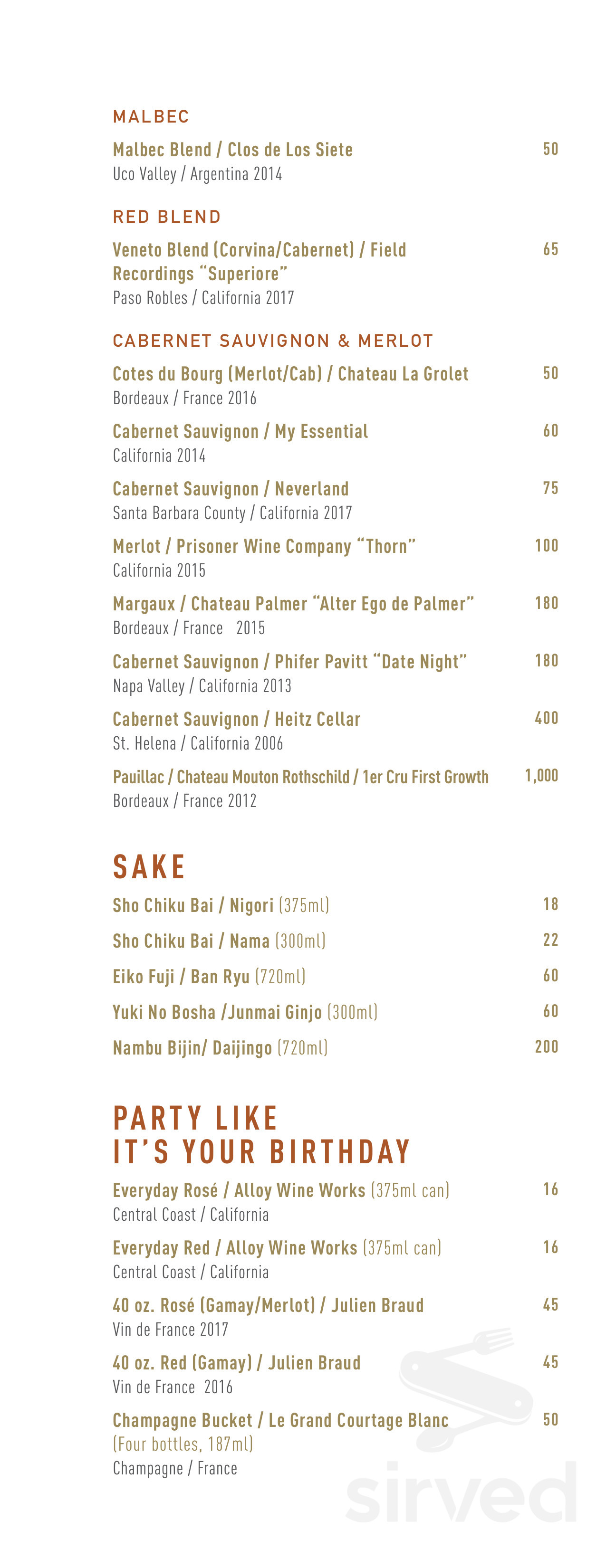 Bardstown Bourbon Company Kitchen & Bar menus in Bardstown, Kentucky ...