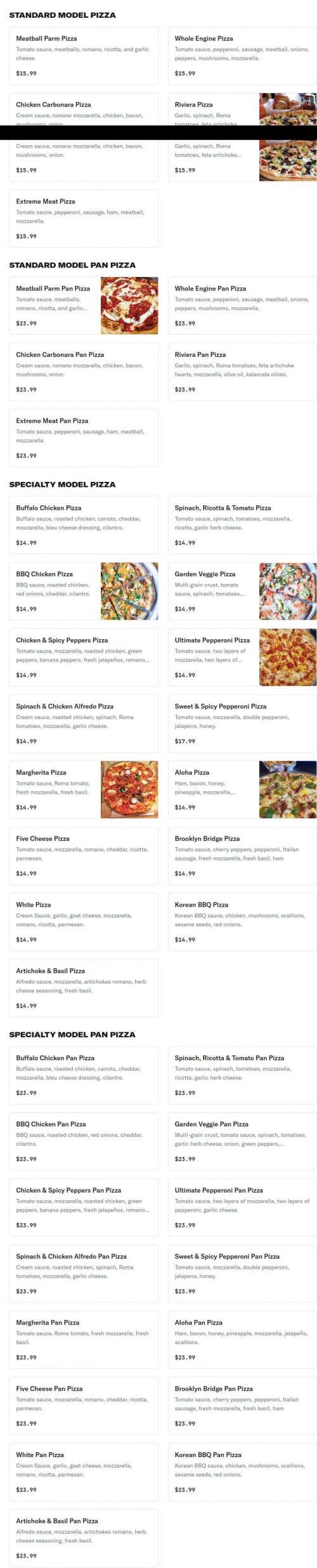 Fuel Pizza menu in Charlotte, North Carolina, USA