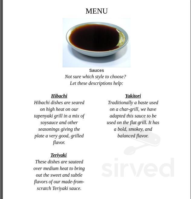 Menu for Lucky Samurai in Gastonia, North Carolina, United States