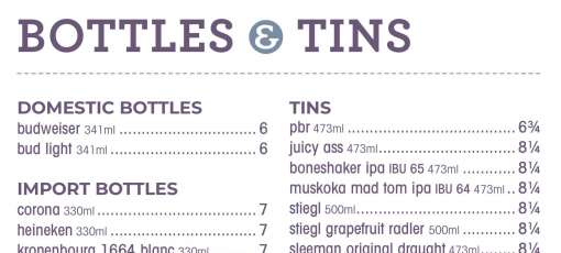 Menu for State & Main in London, ON | Sirved