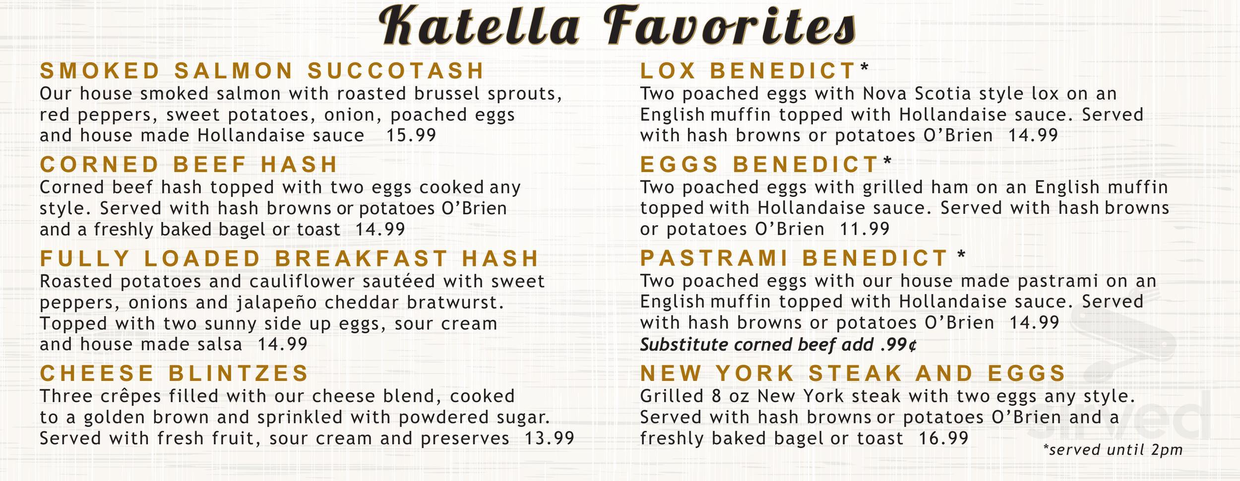 Menu for Katella Bakery, Deli & Restaurant in Los Alamitos, CA | Sirved