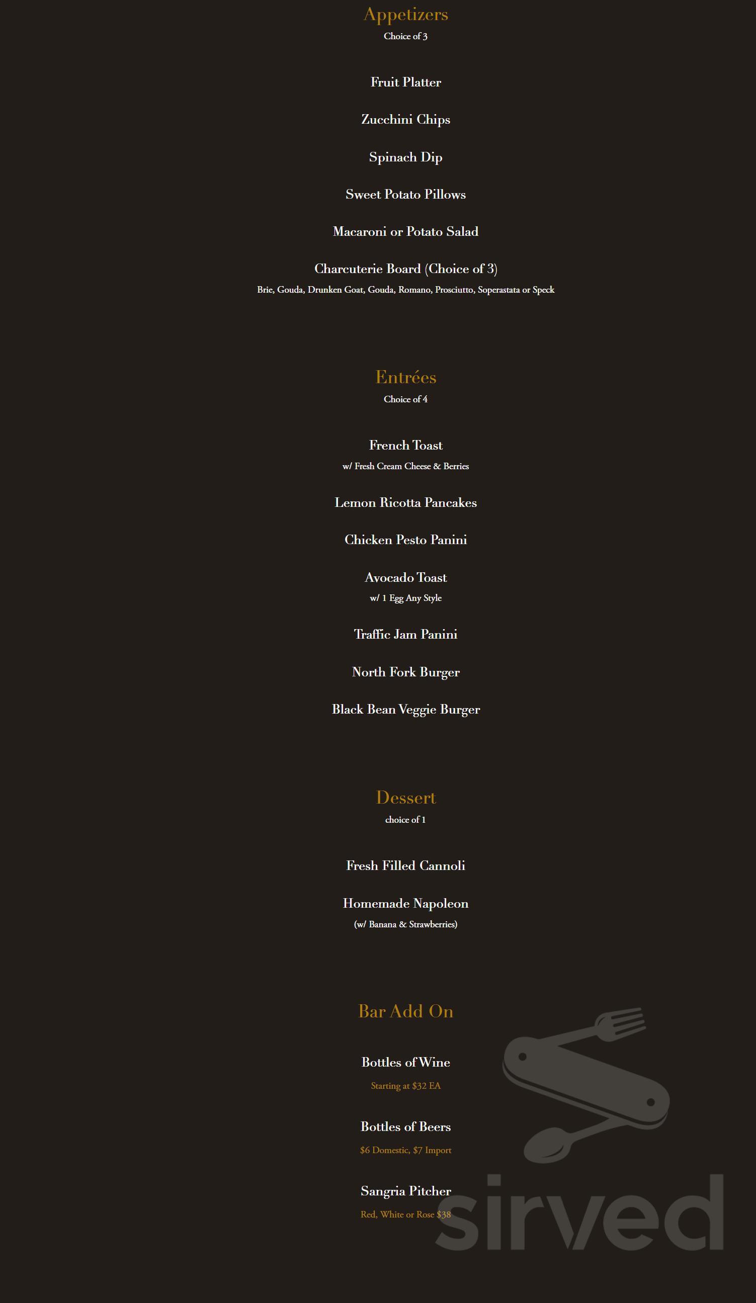 Menu - Merrick NY's Off The Brook | Bistro & Cocktails | Sirved