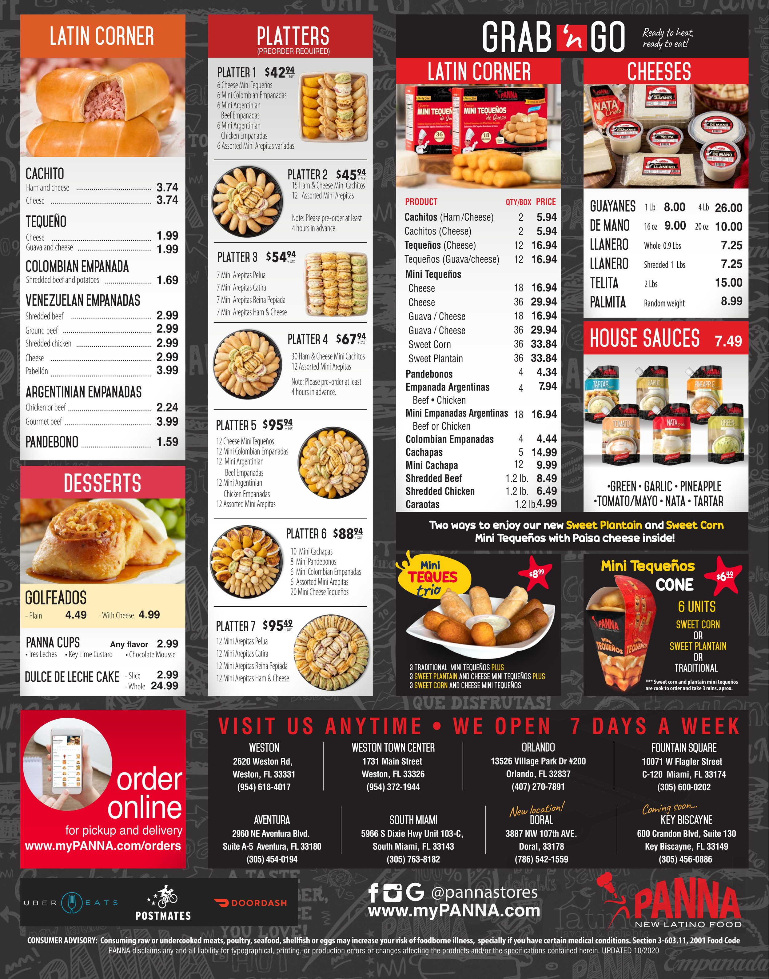 Menu - Miami FL's Panna Doral | Sirved