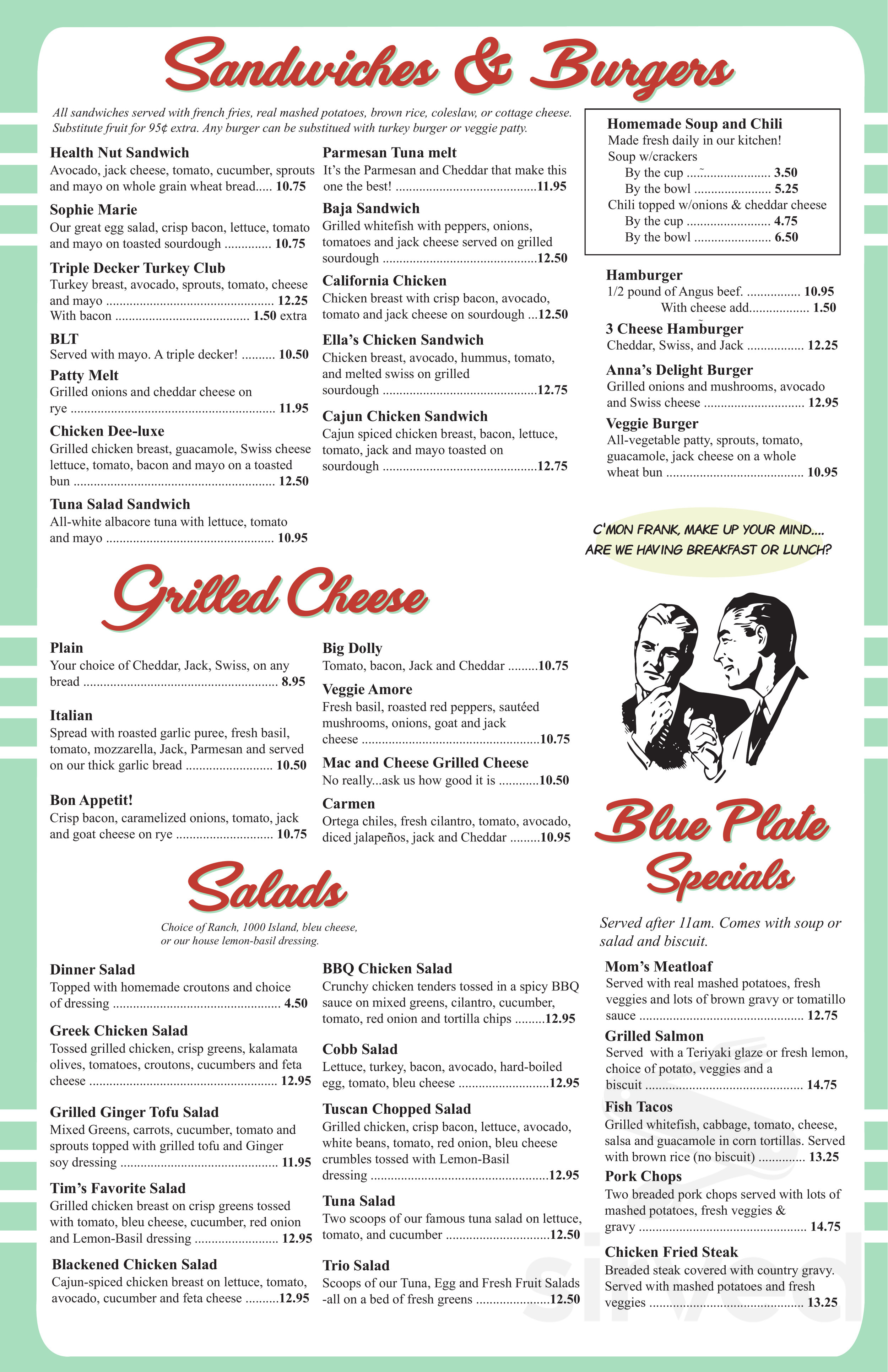 Menu - Hermosa Beach CA's Ocean Diner | Sirved