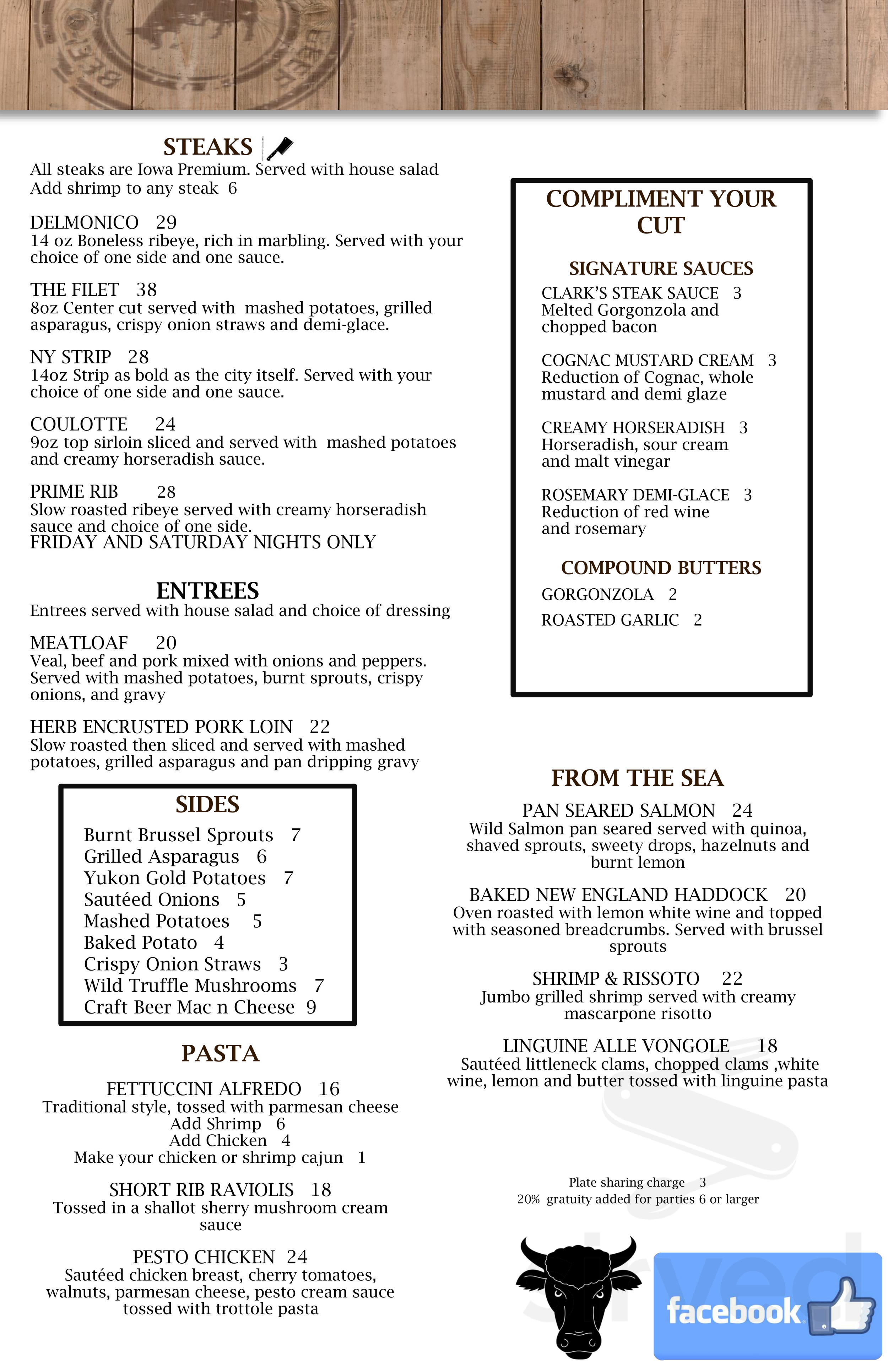 The Basin Grill menu in Schuylerville, New York, USA