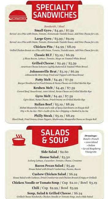 Big Deal Burgers & Custard menu in West Allis, Wisconsin, USA