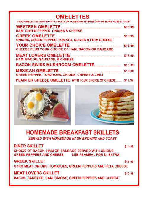 Michigan Diner (Manning) menu in Tecumseh, Ontario, Canada