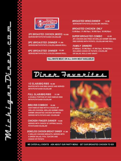 Michigan Diner (Manning) menu in Tecumseh, Ontario, Canada