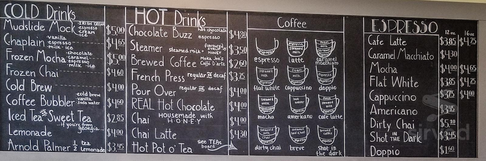 Espresso Chalet menu in Gold Bar, Washington, USA