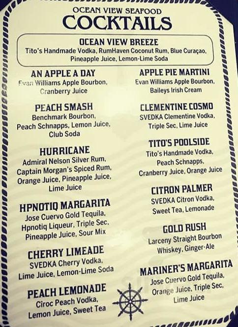 Menu for Oceanview Seafood II Restaurant in Cayce, SC | Sirved