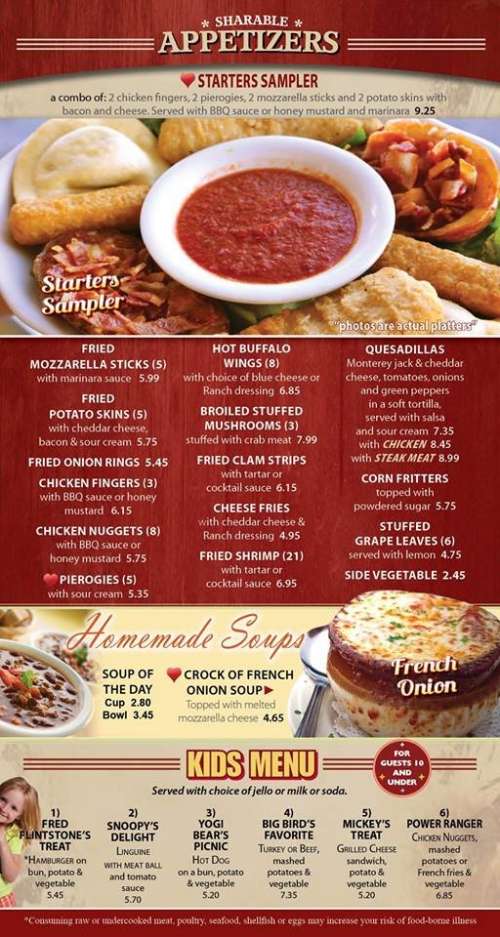 Williams Restaurant menu in Easton, Pennsylvania, USA