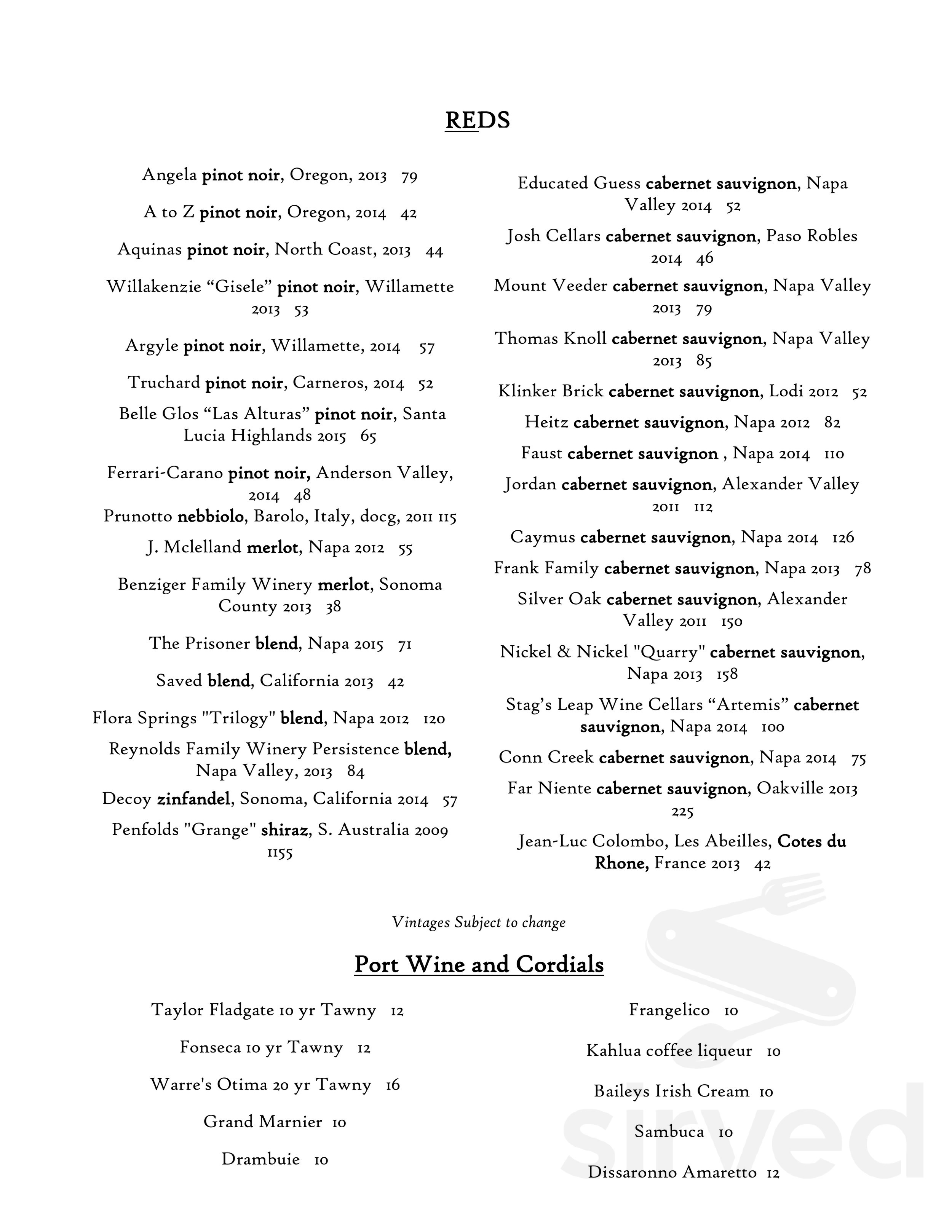 Menu - Houston TX's Federal American Grill | Sirved