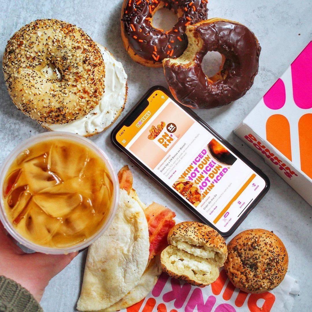Dunkin' menu in Carver, Massachusetts, USA